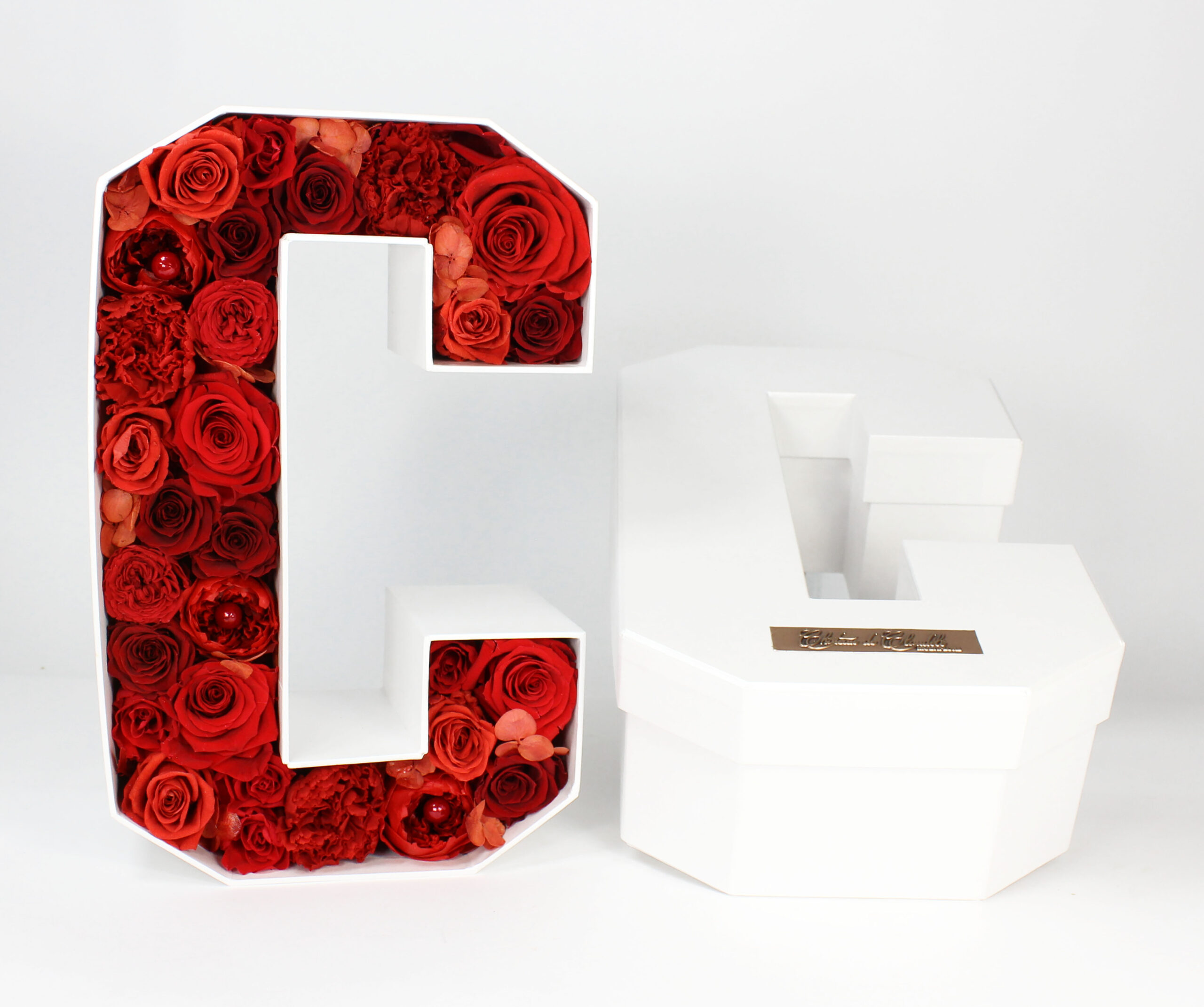 Boîte-lettre C pour fleurs, blanche, avec couvercle | SAS «NEWDEV»